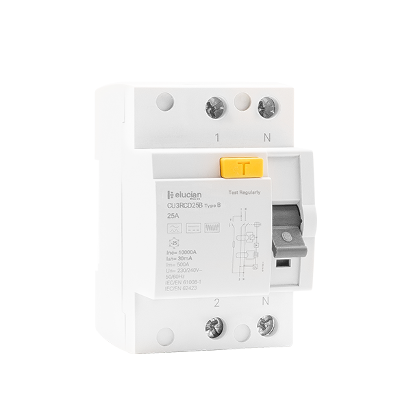 CU3RCD25B - 2 Pole 25A 30mA (Type B) RCCB